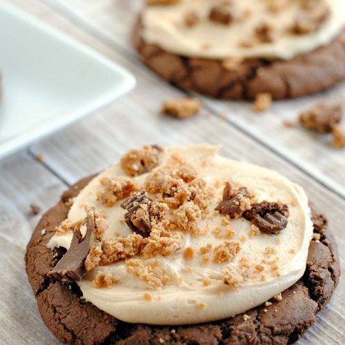 Chocolate Reese’s Peanut Butter Cup Cookies - Crazy Little Projects