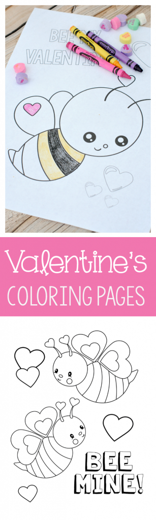 Cute Valentine's Day Coloring Pages for Kids - Crazy Little Projects