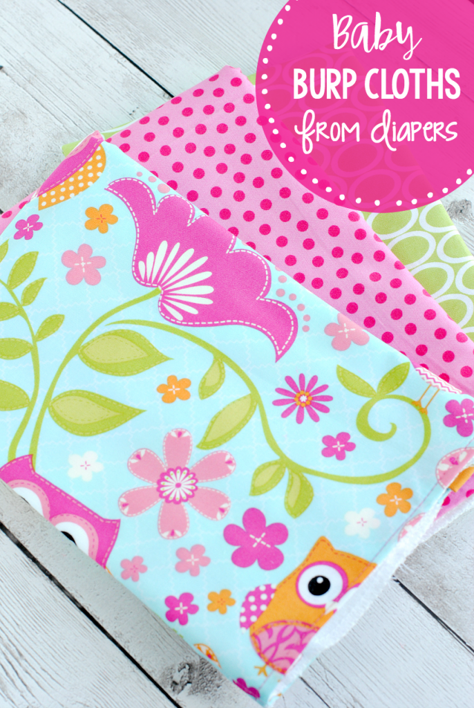 DIY Cute & Easy Baby Burp Cloths - Crazy Little Projects