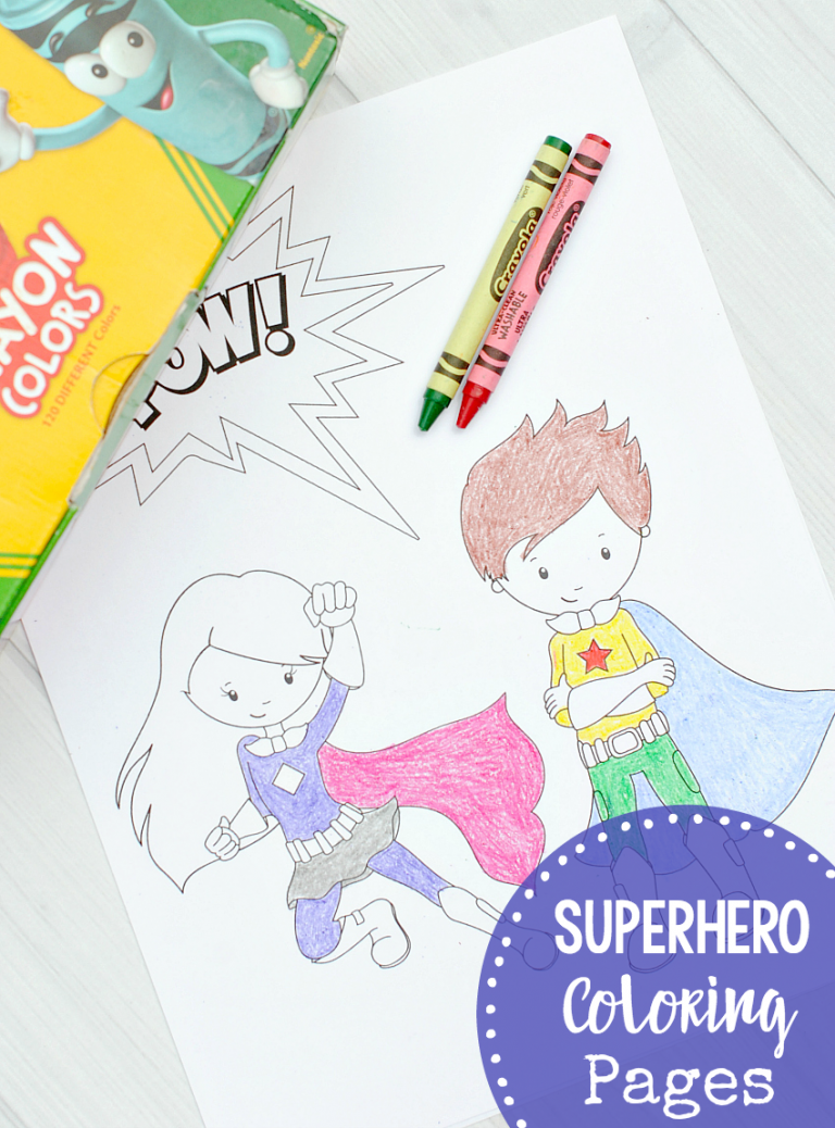 Free Printable Superhero Coloring Sheets for Kids - Crazy Little Projects
