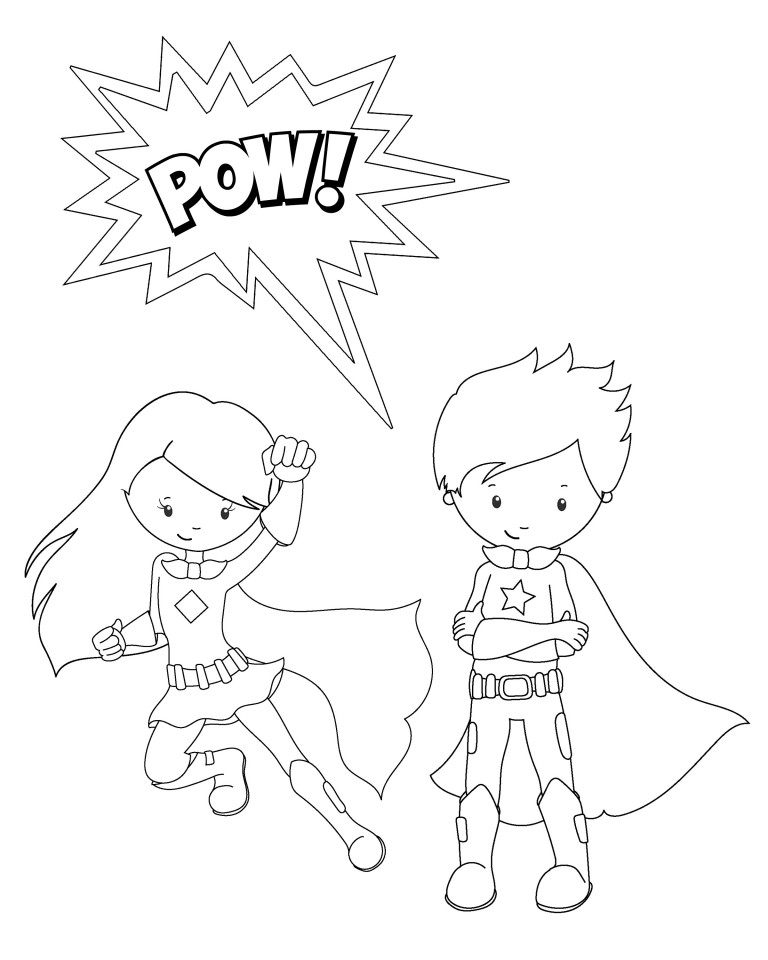Free Printable Superhero Coloring Sheets for Kids - Crazy Little Projects