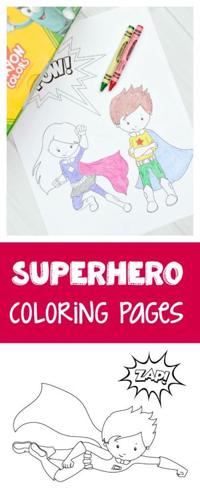 Free Printable Superhero Coloring Sheets for Kids - Crazy Little Projects