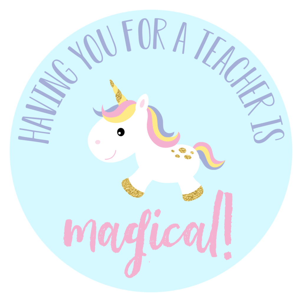 Unicorn-Themed Teacher Gift - Crazy Little Projects