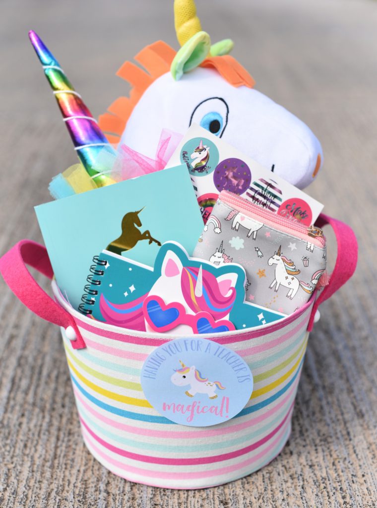 Unicorn-Themed Teacher Gift - Crazy Little Projects